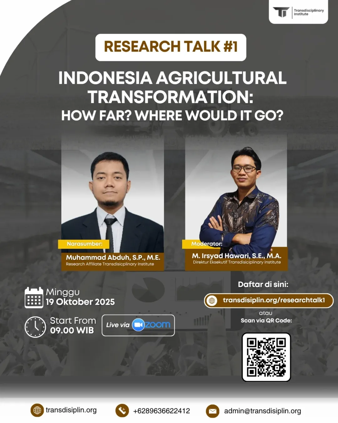 [RESEARCH TALK #1] Indonesia Agricultural Transformation ...